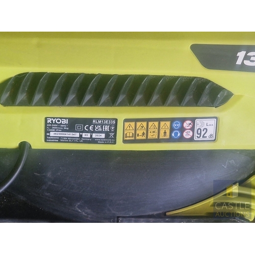 RYOBI RLM13E33S Electric Lawn Mower Featuring a 1300W Motor, Inc. Grass ...