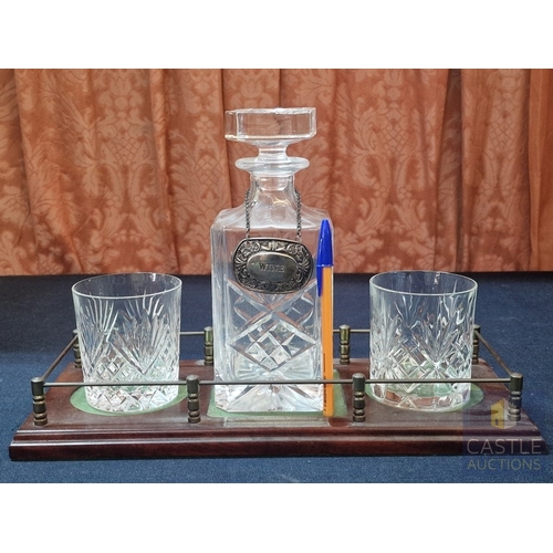 Vintage Whisky Decanter Set; Small Square Decanter with 2x Matching ...