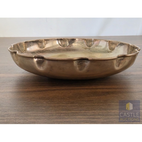 Decorative Vintage Round Cypriot Silver (.830) Dish / Bowl with ...
