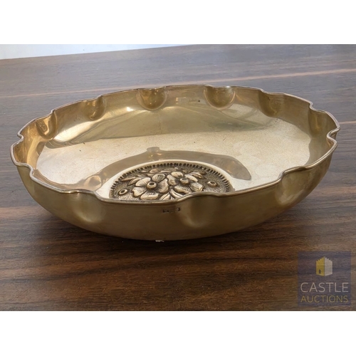 Decorative Vintage Round Cypriot Silver (.830) Dish / Bowl with ...