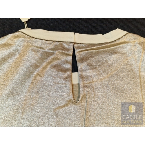 BRUNELLO CUCINELLI- Metallic Cotton Jersey T- Shirt with Monili Trim ...
