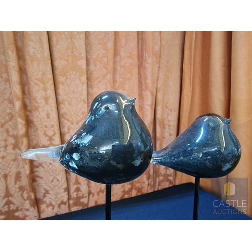 Collection of4x Contemporary Hand- Blown/ Handicraft Art Glass Bird ...