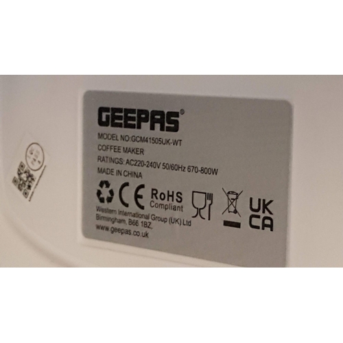 Good Coffee Tools; 'Geepas' Coffee Maker, Model No:GOM41505UK-WT, White ...