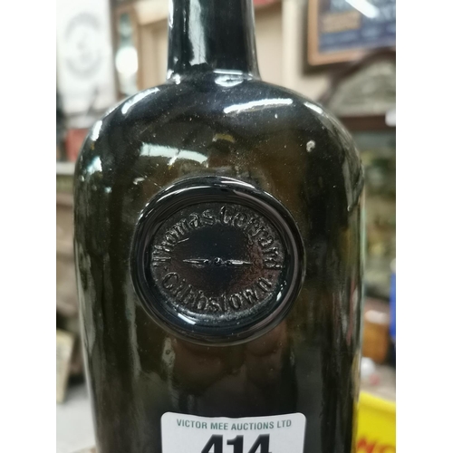 Early 20th C. Thomas Gerrard of Gibbstown glass bottle with seal {30 cm ...