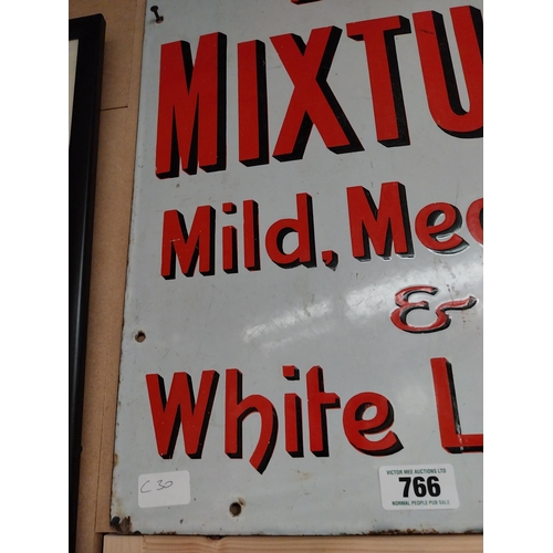 Navy Mixture Medium Mild and White Label tobacco enamel advertising ...