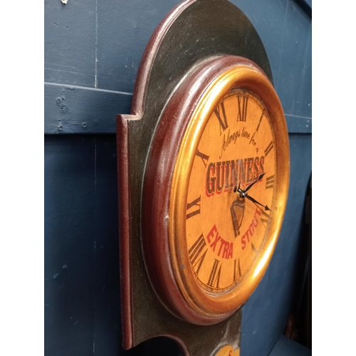 Guinness advertising clock with toucan {H 112cm x W 39cm x D 13cm}