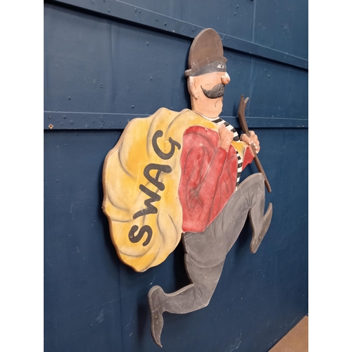 Painted Wooden advertising board of Robber with Swag {H 125cm x W 100cm ...