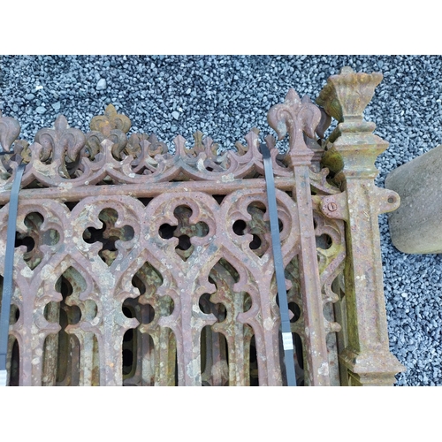 Collection of 19th C. cast iron wall railing. { each piece 100cmH X 77cmW }