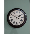 19th C. mahogany Hopkins & Hopkins of Dublin station wall clock. 61cm H ...
