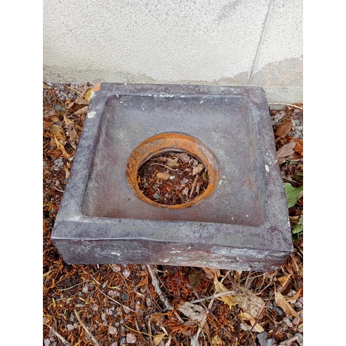 Victorian salt glazed terracotta gully {H 11cm x W 30cm x D 30cm }. NOT ...