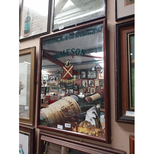 Jameson Whiskey Spirit of Ireland framed advertising mirror. {65 cm H x ...