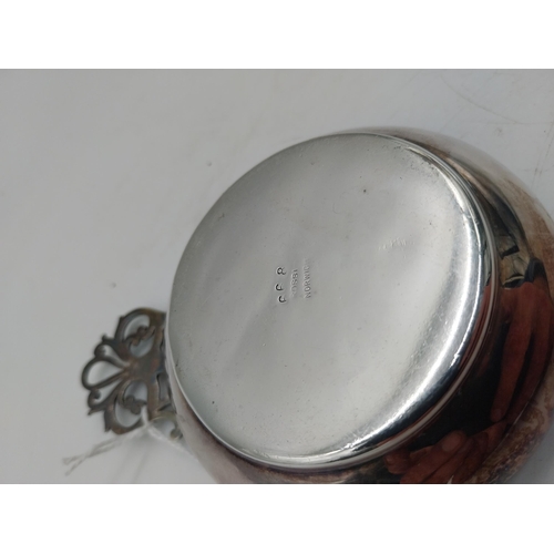 English silver porringer/bleeding bowl, the bottom is struck with the ...