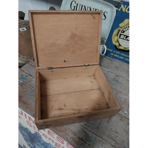 Bulmer's pomagne wooden advertising box. {11 cm H x 36 cm W x 8 cm D}.