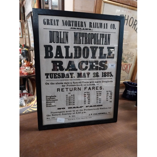 Great Northern Railway Co Baldoyle Races 26th May 1865 framed print ...