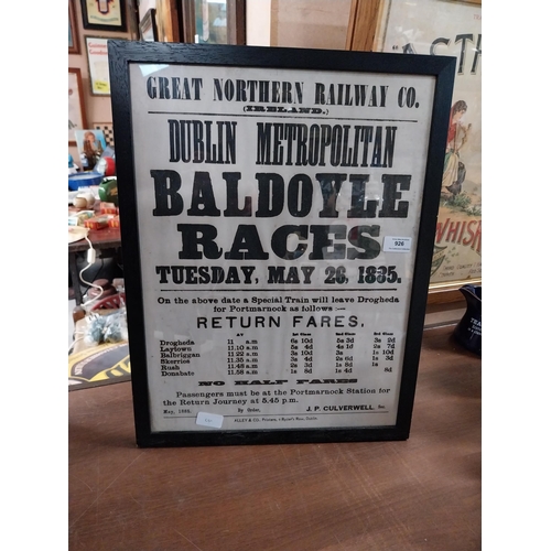 Great Northern Railway Co Baldoyle Races 26th May 1865 framed print ...