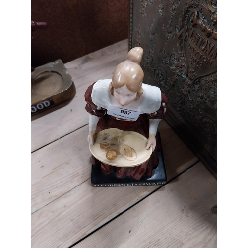 Rare Jacobean Glassware ceramic advertising figure of Lady. {31 cm H x ...