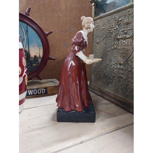 Rare Jacobean Glassware ceramic advertising figure of Lady. {31 cm H x ...