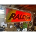 Raleigh Cycle Shop light up hanging sign {30cm H x 85cms L x 8cms W}