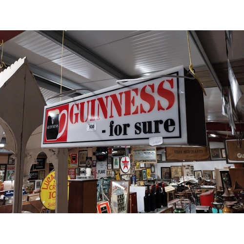 Guinness For Sure Perspex hanging light up advertising box. {19 cm H x ...