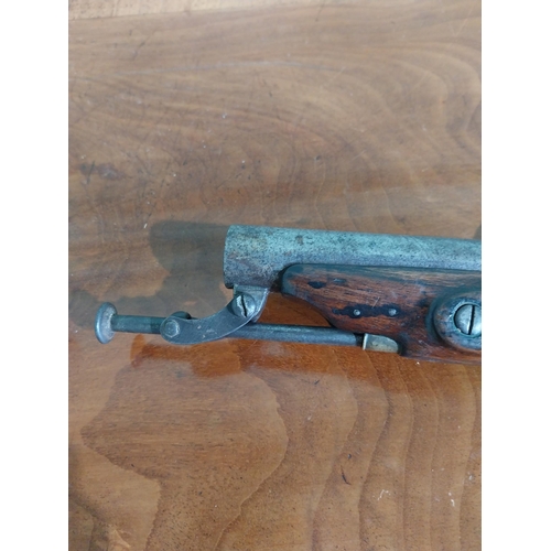 Early 19th C. brass and metal flintlock pistol stamped Rigby of Dublin ...