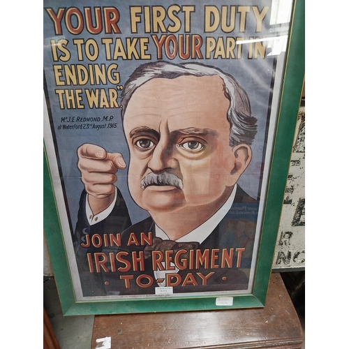 Your first duty is to join a regiment today John Redmond MP advertising ...