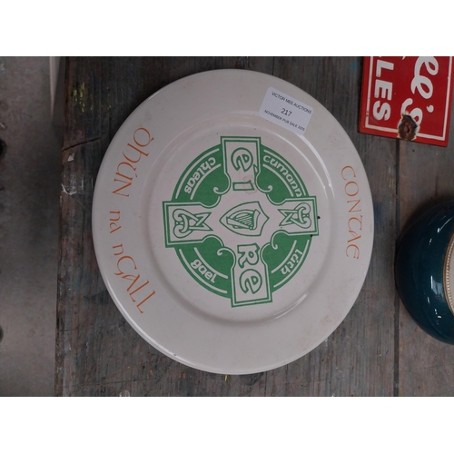 County Donegal GAA ceramic plate. {20 cm Dia.}.