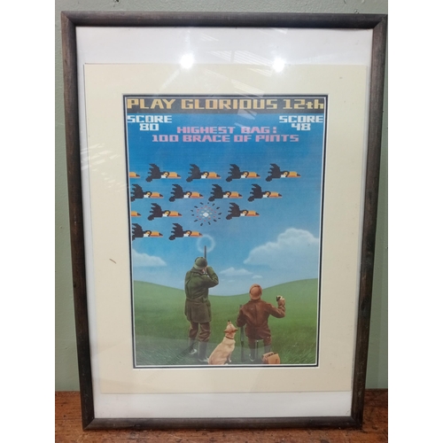 Play Glorious 12th, framed Guinness Toucan advertising print (H 64cm x ...