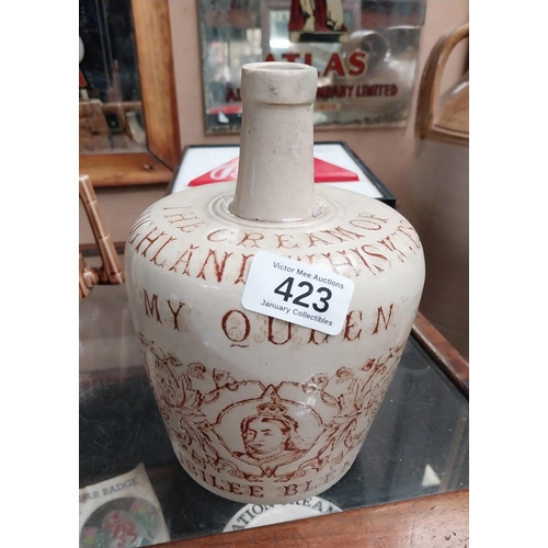 Early 20th C. The Cream of the Highland Whiskey My Queen stoneware ...