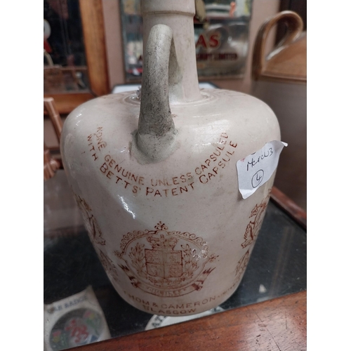 Early 20th C. The Cream of the Highland Whiskey My Queen stoneware ...