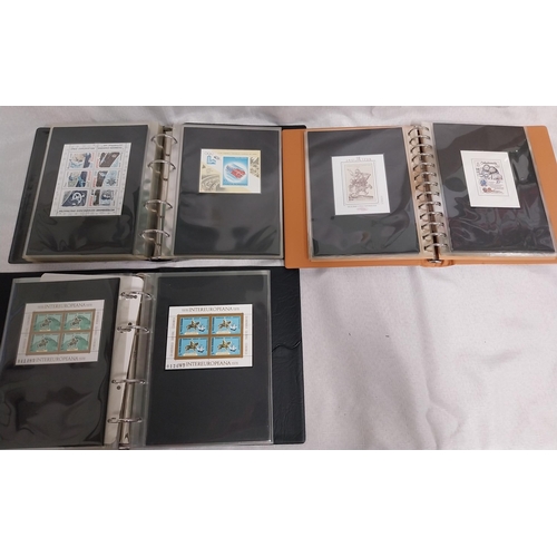 Three albums of European souvenir sheet stamps 1978, 1979 & 1979 - 1980,