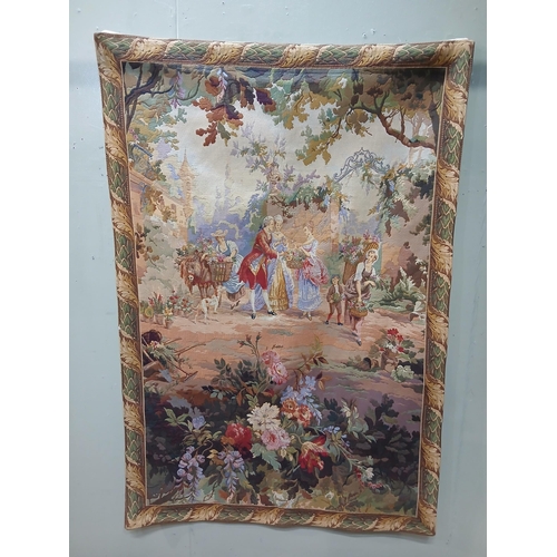 Victorian tapestry with Pastoral scenes. {H 168cm x W 112cm }. NOT ...