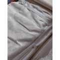 Two large Damask linen tablecloths, two small Damask linen table cloths ...