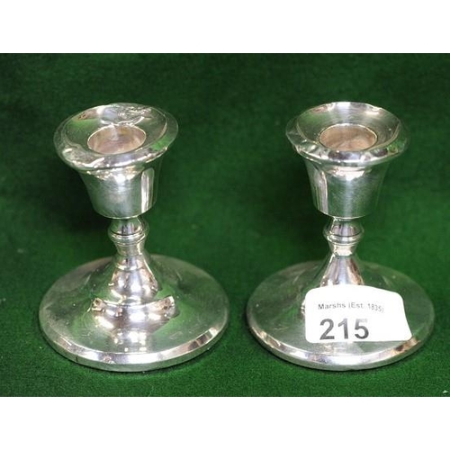 Pair of small Silver Candlesticks.