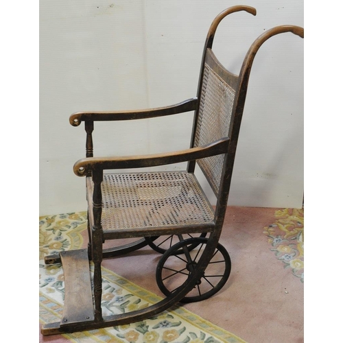 Antique Victorian "Bergère" Invalid Chair