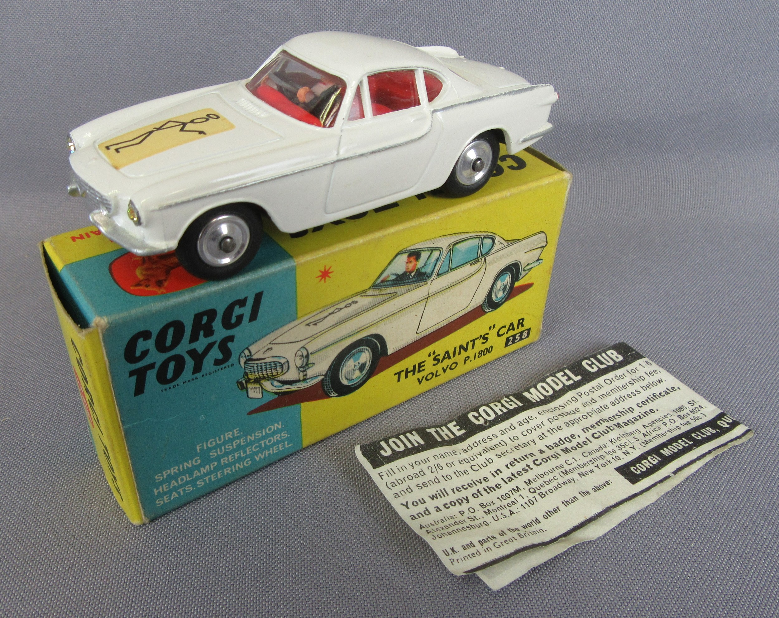 CORGI 258 ‘The Saint’ Volvo P1800s. Very Near Mint to Mint in Near Mint ...