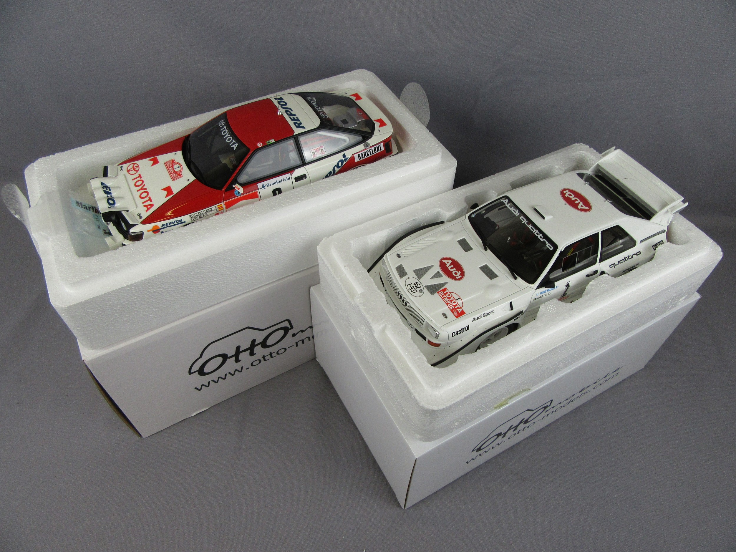 OTTO 1:18 OT757 Audi Quattro S1 Olympus Rallye and OT239 Toyota Celica ...