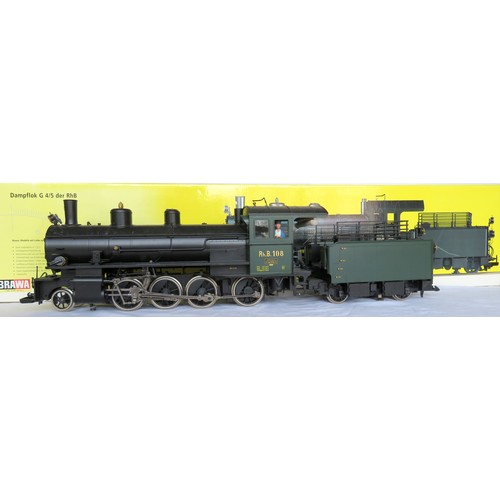 BRAWA G Scale 10001 (On Board DCC Sound) Dampflok G 4/5 2-8-0 Loco and ...