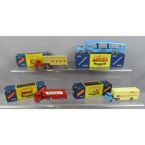 MATCHBOX MAJOR PACK M8 ‘Mobilgas’ Tanker, M2 ‘Walls Ice Cream’ Bedford ...
