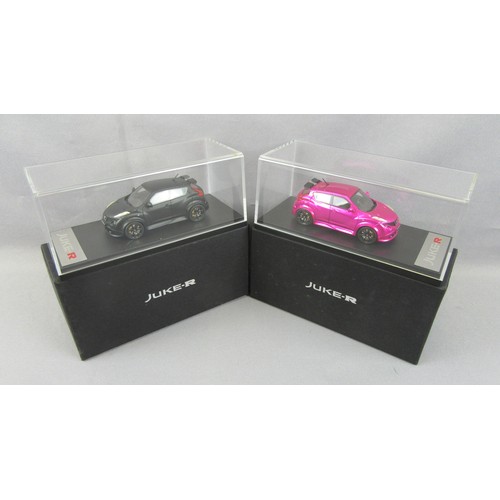 KYOSHO 1:43 NISSAN DUKE-R, matte black and metallic pink. Mint in Mint ...