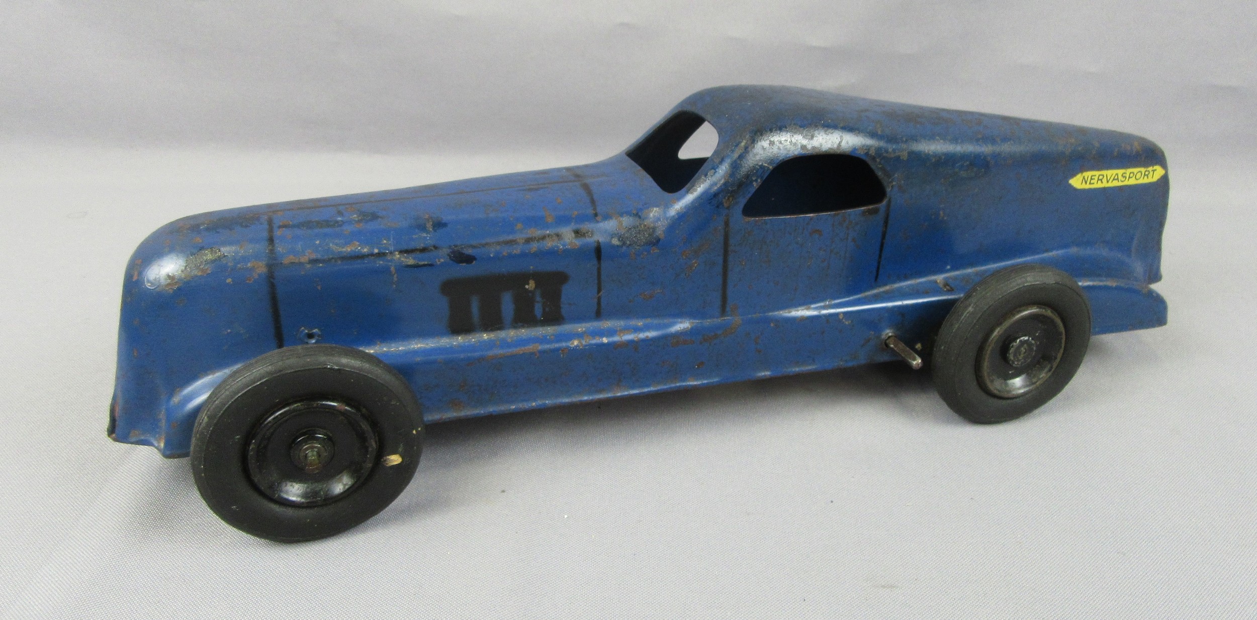 CIJ (France) Tinplate Renault "Nervasport" Racing Car in blue. Good.
