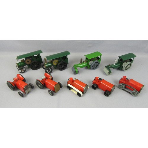 TRIANG MINIC, group to include 2x Steam Rollers, 2x Traction Engine, 3x ...