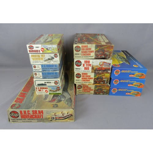 AIRFIX MODEL KITS, 3x 1:72 Lynx Helicopter, 3x 1:32 Dennis Fire Engine ...
