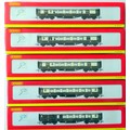 HORNBY 00 gauge 5 x brown and cream Pullman Cars comprising: R4143 1st ...