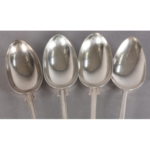 THREE VICTORIAN SILVER SPOONS in fiddle and thread pattern each ...