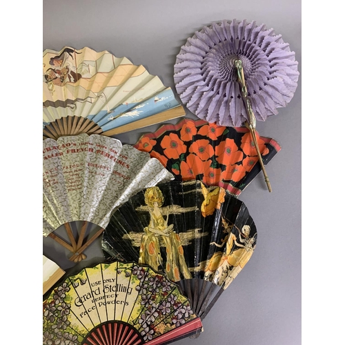 Nine perfume and fashion advertising fans: an L T Piver fan by Mich ...