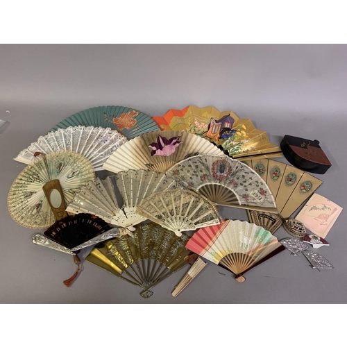 An eclectic selection of fan related items: a leather folder marked ...