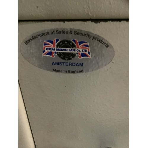 A cream safe by the Great Britain Safe Company (key in office), 45cm ...