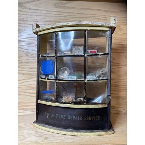 A Dunlop Inner Tube shop counter display stand missing pediment and ...