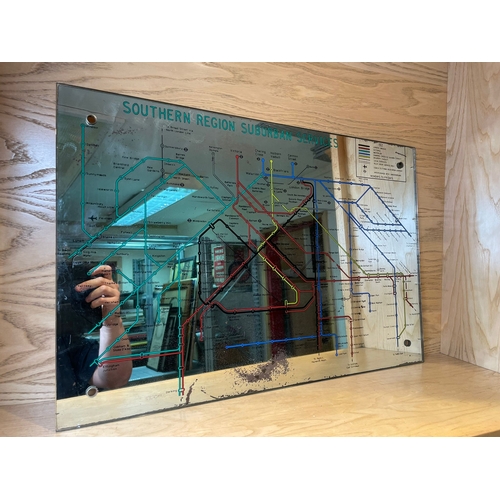 Southern Region Suburban Services Glass Advertising Mirror, measuring ...