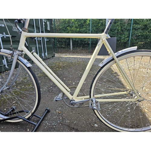 Vintage Raleigh Single Speed Racing Bicycle, Cream Paint. Single Speed ...